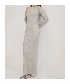 Brunello Cucinelli Sparkling Ribbed Knit Dress
