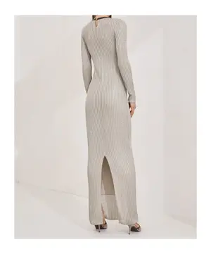Brunello Cucinelli Sparkling Ribbed Knit Dress