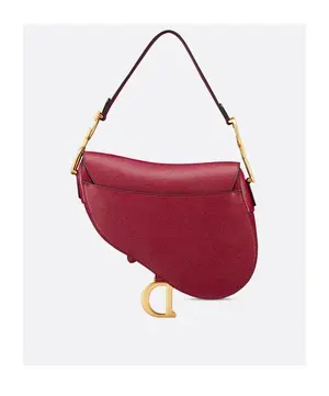 Dior Saddle Bag With Adjustable Shoulder Strap - Cherry Red