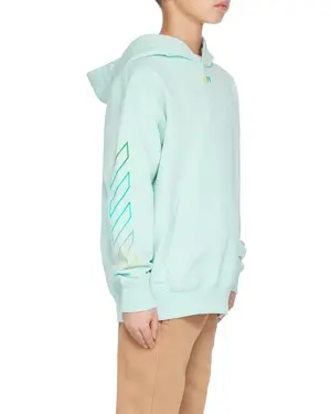 Off-White Diag-stripe-print Cotton Hoodie