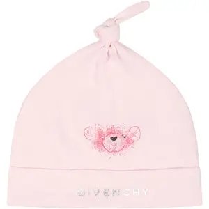 Givenchy Teddy Bear Print Babygrow Set With Hat And Bib