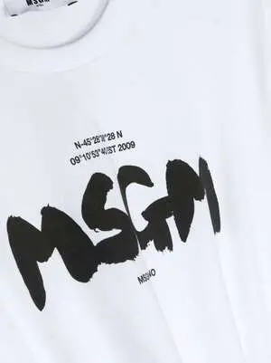 MSGM Logo-print Cotton T-shirt