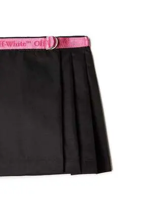 Off-White Logo-belt Pleated Skirt