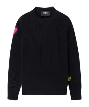 BARROW Crew Neck Intarsia Knit Sweatshirt