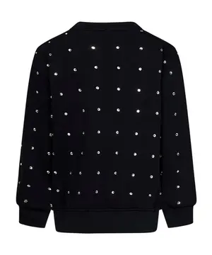 BARROW Logo-print Rhinestone-embellished Cotton Sweatshirt