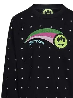 BARROW Logo-print Rhinestone-embellished Cotton Sweatshirt