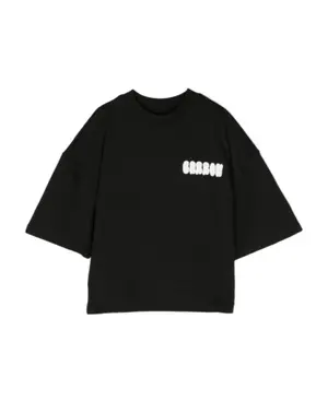 BARROW Rhinestone-embellished Logo-print T-shirt - Black