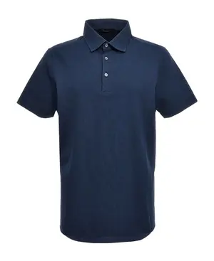 Loro Piana Short Sleeved Polo Shirt - Blue