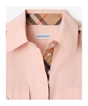 Burberry Cotton Poplin Shirt Dress With Belt