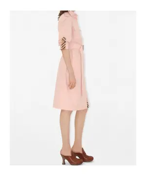 Burberry Cotton Poplin Shirt Dress With Belt