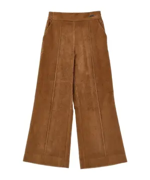 Monnalisa Wide-leg Corduroy Trousers - Brown