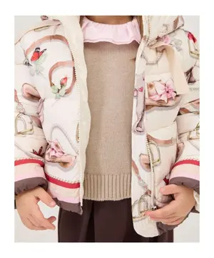 Monnalisa Equestrian-print Padded Jacket
