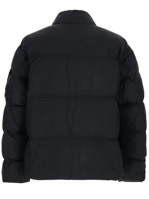Stone Island Down Jacket With Stand Collar - Black