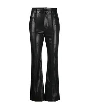 Nanushka Cropped Kick Flare Trousers - Black