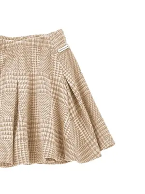 Monnalisa Check-pattern Flared Skirt