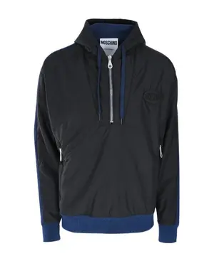 Moschino Colour-block Hooded Jacket - Black