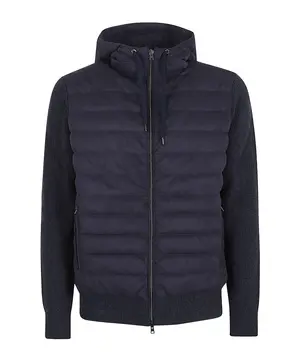Herno Resort Quilted-hooded Jacket - Blue