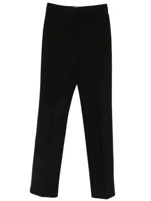 Valentino Garavani Wool Pants With Straight Leg - Black
