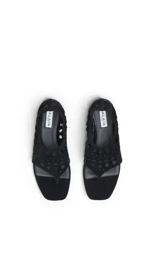 Alaïa Neo Vienne Perforated Suede Flats