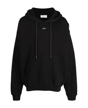 Off-White Noise Arrow Logo-print Hoodie - Black