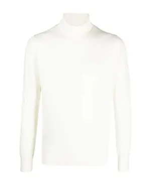 LARDINI Roll-neck Wool Jumper - White