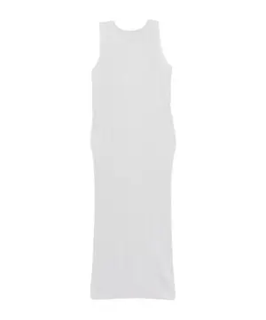 Issey Miyake Pleated Sleeveless Maxi Dress - White