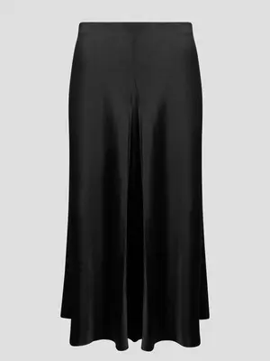 Vince Satin-finish Draped Midi Skirt