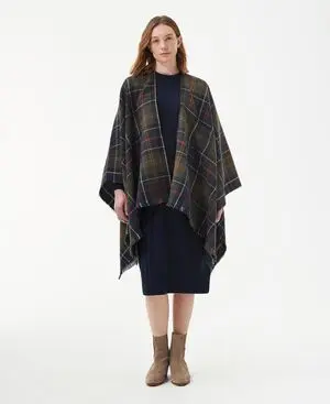 Barbour Montieth Check-pattern Poncho