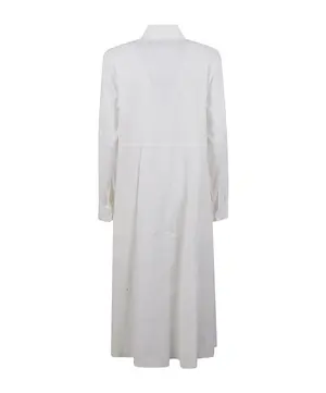 Fabiana Filippi Long Sleeve Shirt Dress With Pleats