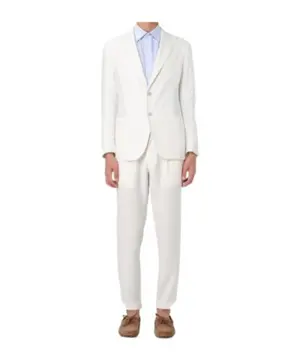 Eleventy Long-sleeved Suit - White