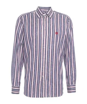 Etro Striped Floral Shirt - Blue