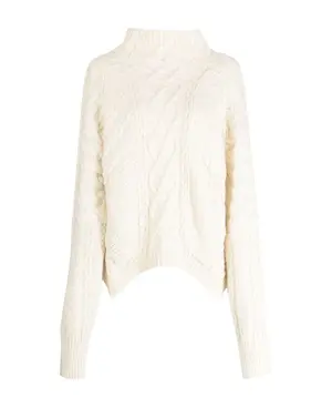 Erdem Cable-knit Wool Jumper - White