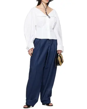 Jacquemus La Chemise Barco Boat Neck Shirt