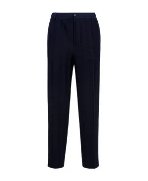 Missoni Chevron-knit Straight-leg Trousers - Black