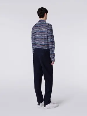 Missoni Chevron-knit Straight-leg Trousers