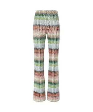 Missoni Gradient Zig-zag Knitted Flared Trousers - Multi-color