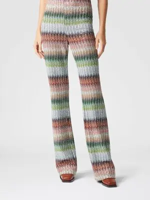 Missoni Gradient Zig-zag Knitted Flared Trousers