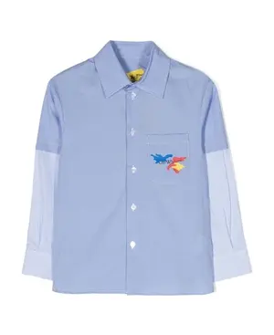 Off-White Check-pattern Cotton Shirt - Blue