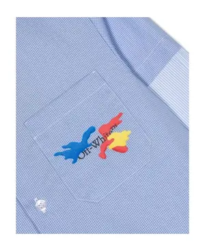 Off-White Check-pattern Cotton Shirt