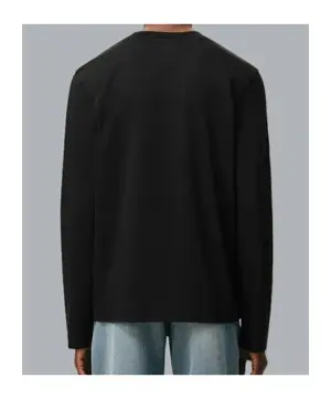 AMI Paris De Coeur Long-sleeved Crewneck T-shirt - Black