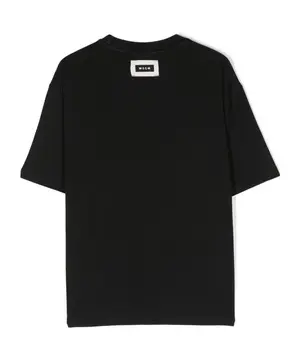 MSGM Logo-print Rhinestone-embellished T-shirt