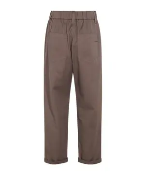 Brunello Cucinelli Elasticated Waistband Cropped Pants