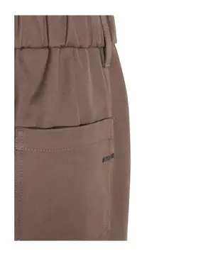 Brunello Cucinelli Elasticated Waistband Cropped Pants