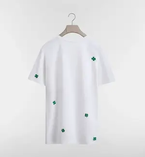 Dior T-shirt With Clover Embroidery, Relaxed Fit
