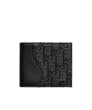 Dior Saddle Bifold Wallet - Black