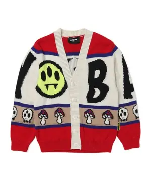 BARROW Patterned Intarsia-knit V-neck Cardigan - Multicolor