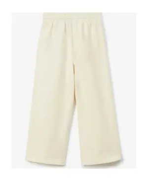 Burberry Equestrian-knight Cotton Track Pants - White