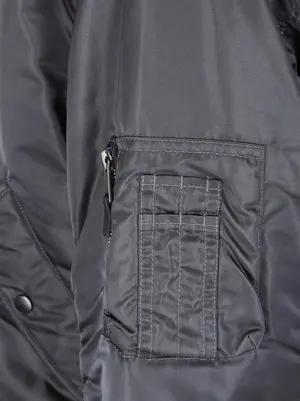 MAISON MARGIELA Reversible Bomber Jacket With Signature Stitches - Dark Gray