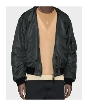 MAISON MARGIELA Reversible Bomber Jacket With Signature Stitches - Dark Gray