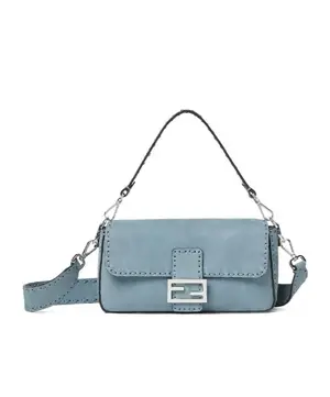 Fendi Selleria Baguette Bag - Light Blue